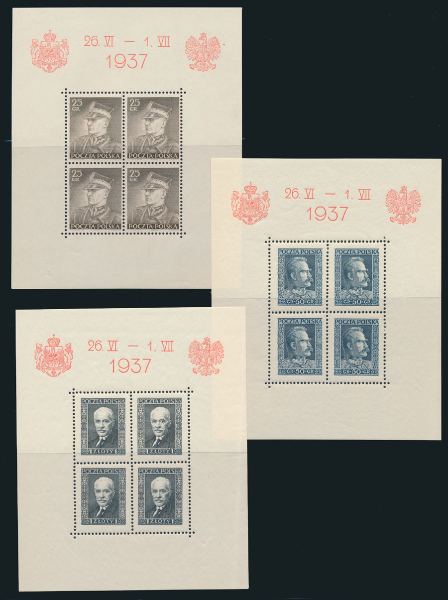 Selection of Early Souvenir Sheets Stamp Auctions