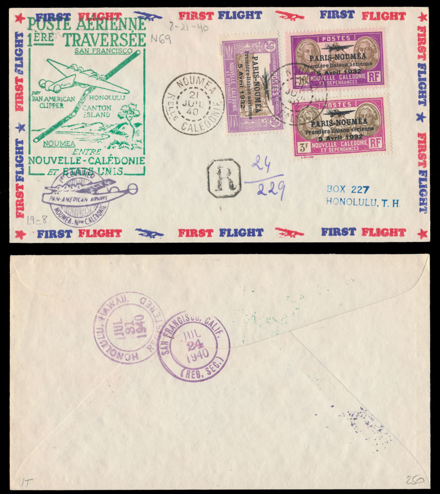 New Caledonia - First Flight Cover Stamp Auctions