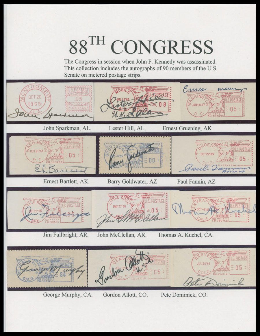 Stamp Auction - autographs of famous people The Frank M. Rudon ...